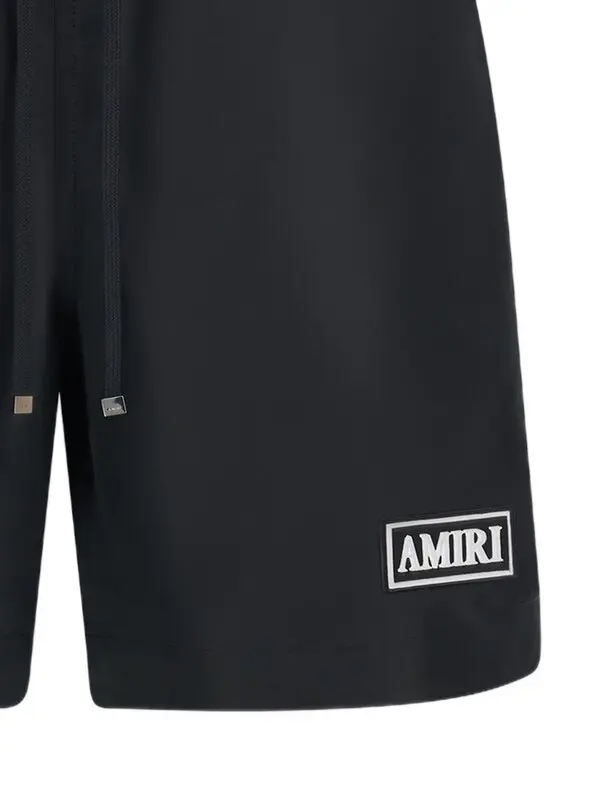 Amiri Logo-patch Drawstring Swim Shorts