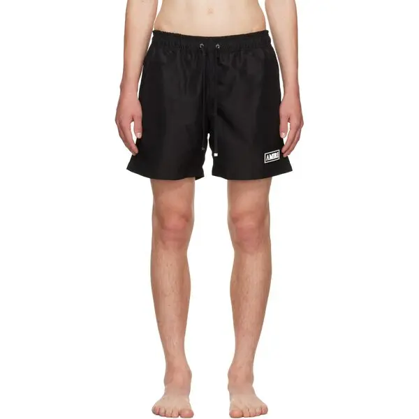 Amiri Logo-patch Drawstring Swim Shorts