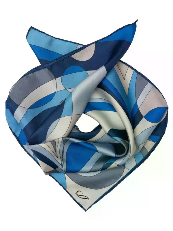 ELIZABETTA Michelle Geometric-print Silk Bandana