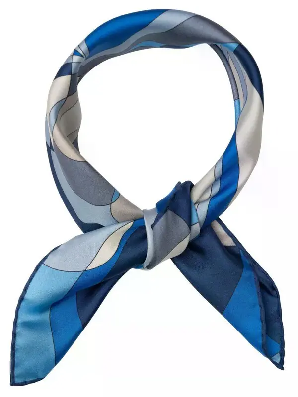 ELIZABETTA Michelle Geometric-print Silk Bandana
