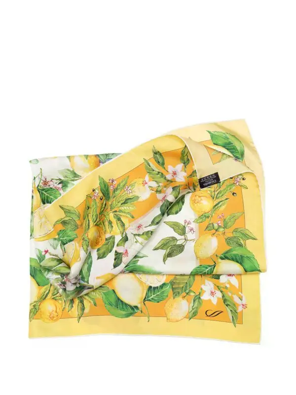 ELIZABETTA Limoni Fioriti Silk Scarf