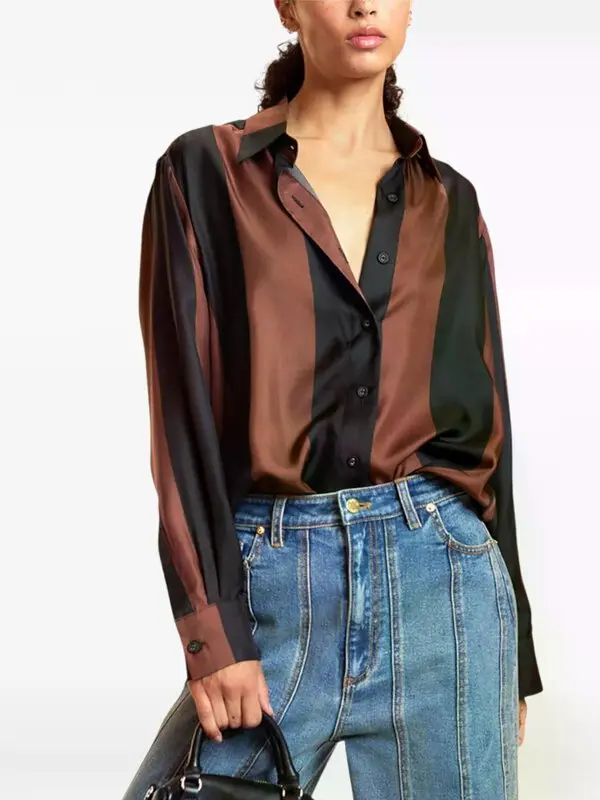Cynthia Rowley Collectible Stripe Silk Shirt
