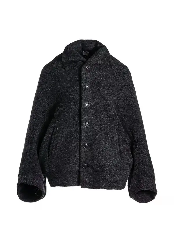 LIMI FEU Bouclé-texture Button-up Coat
