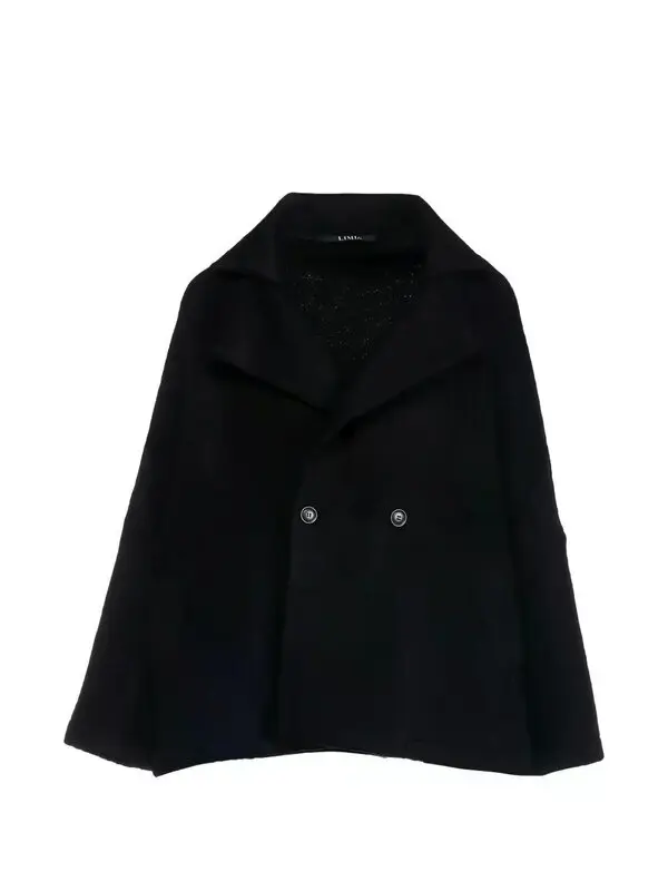 LIMI FEU Double-breasted Oversized Coat - Black
