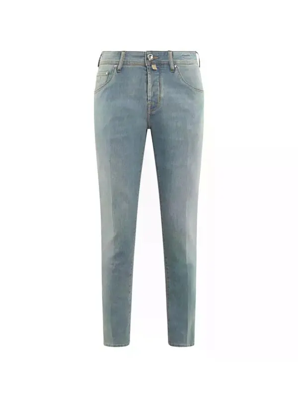JACOB COHЁN Logo-patch Slim-cut Jeans