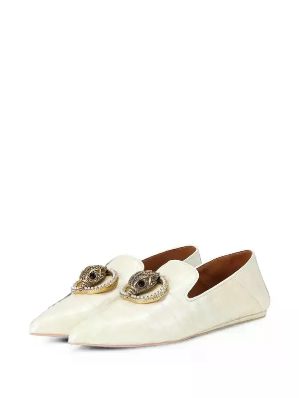 Kurt Geiger 225 Chelsea Crocodile-effect Pointed-toe Loafers