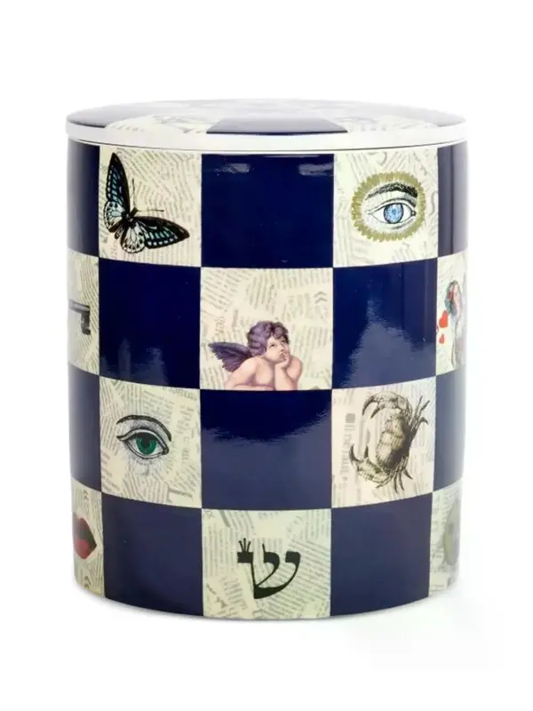 MAISON LA BOUGIE La Reine Checkerboard Candle - Blue