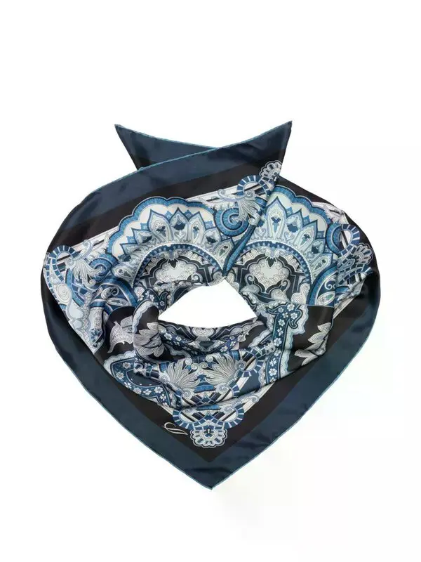 ELIZABETTA Malta Paisley-print Silk Scarf