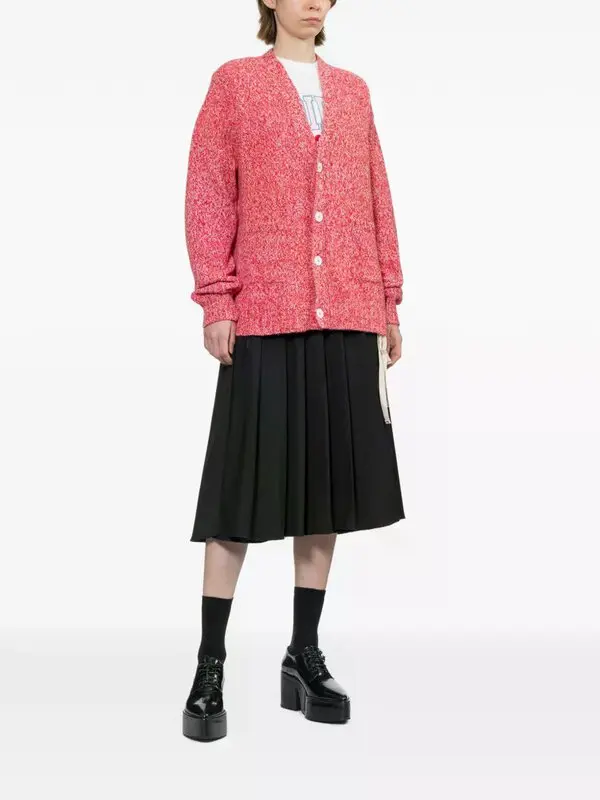 Joshua Sanders Smiley-motif Marl-knit Cardigan