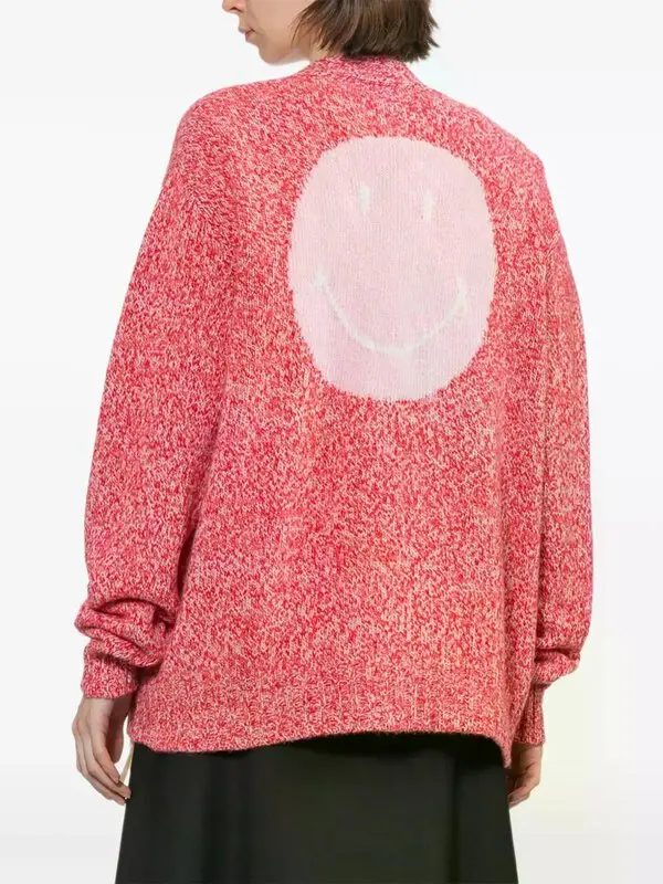 Joshua Sanders Smiley-motif Marl-knit Cardigan