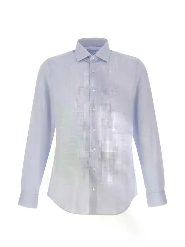 Michael Kors Micro-check Dobby-weave Shirt