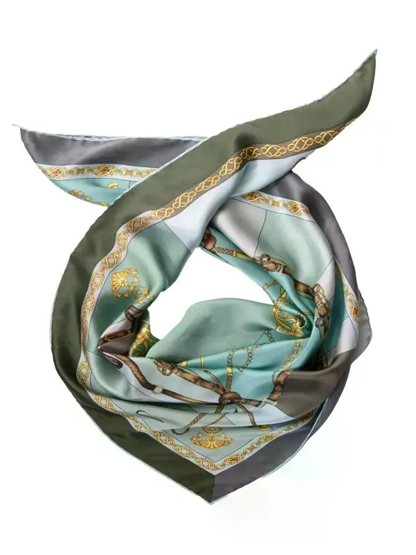ELIZABETTA Gabriella Equestrian-print Silk Scarf