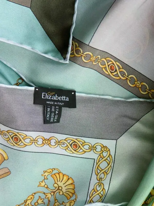 ELIZABETTA Gabriella Equestrian-print Silk Scarf