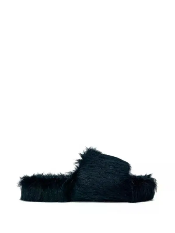 Rick Owens Faux-fur Slide Slides