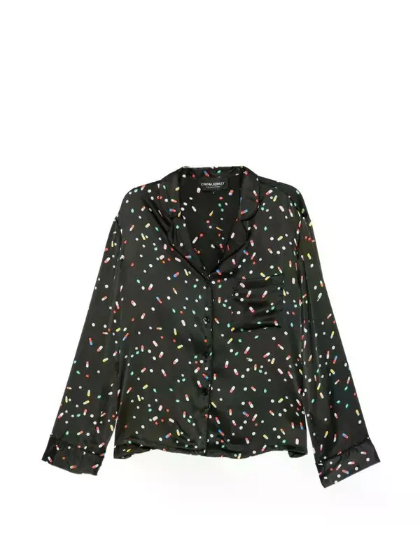 Cynthia Rowley Pill-print Silk Shirt