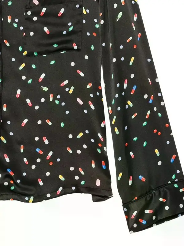 Cynthia Rowley Pill-print Silk Shirt