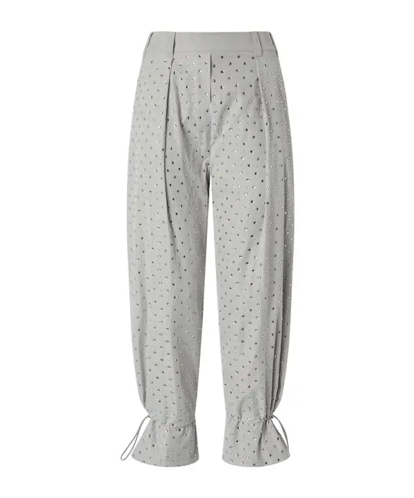 Pinko Rhinestones And Studs Embellished Trousers