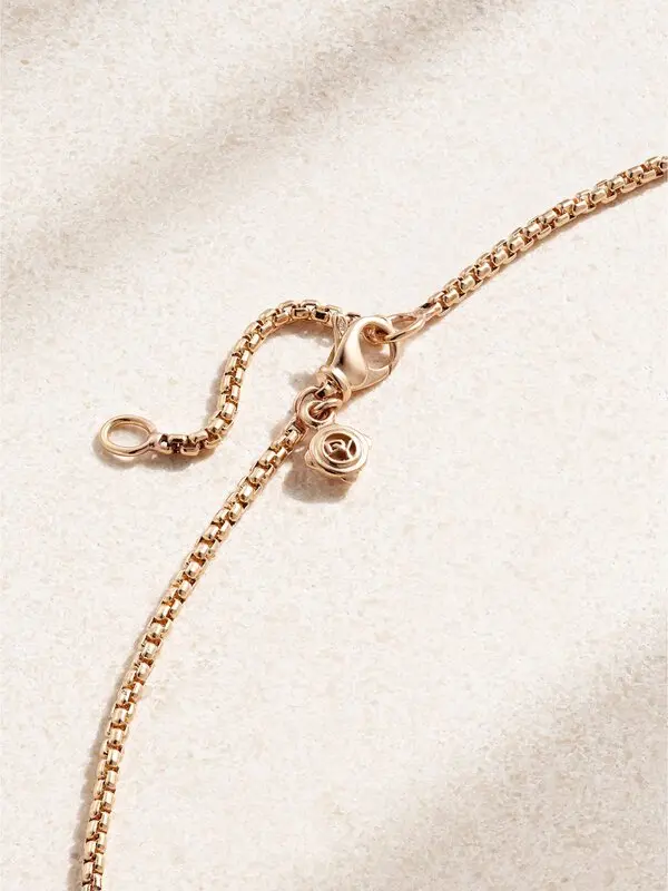 David Yurman Châtelaine 18-karat Rose Gold, Morganite And Diamond Necklace