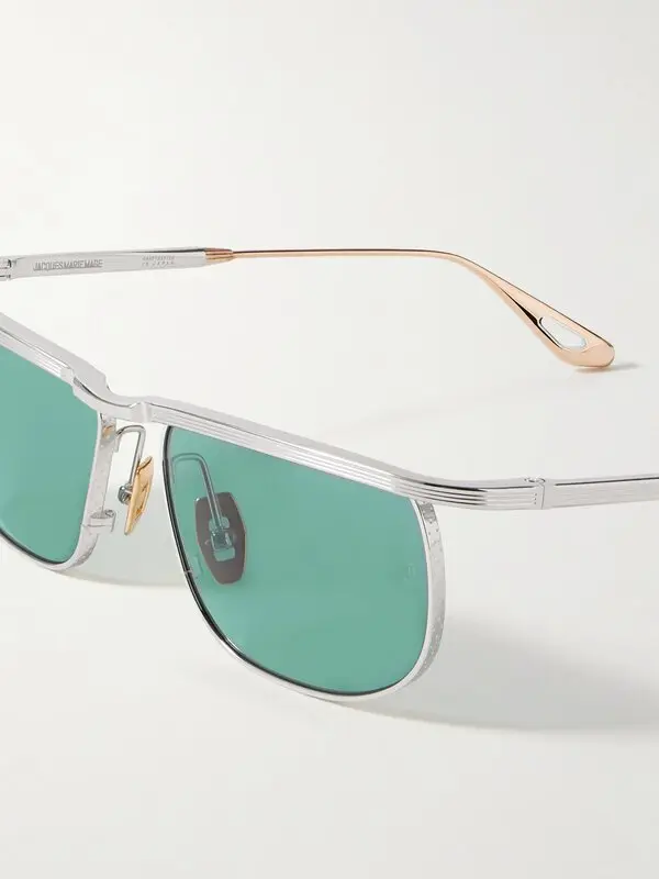 JACQUES MARIE MAGE Melville D-frame Silver- And Gold-tone Metal Sunglasses - No