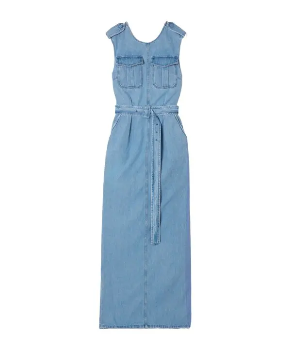 Dries Van Noten Denim Maxi Dress - Blue