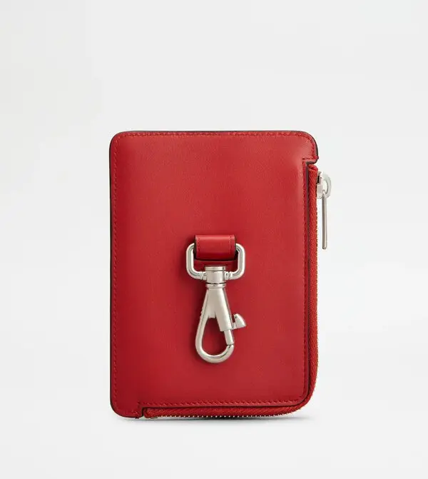 TOD'S Zipper Clutch - Red