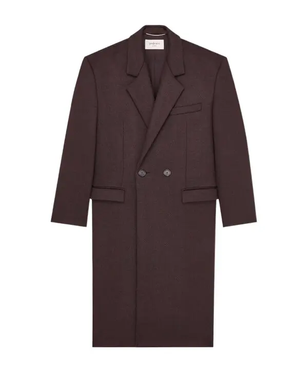 Saint Laurent Double-breasted Long Coat