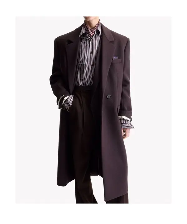 Saint Laurent Double-breasted Long Coat
