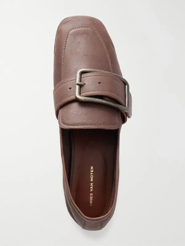 Dries Van Noten Buckle-detailed Leather Loafers
