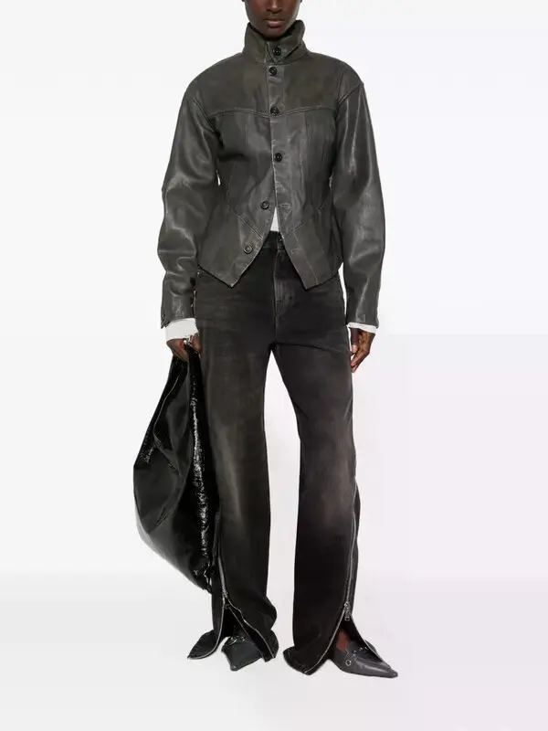 G-star Raw Button-up Leather Jacket