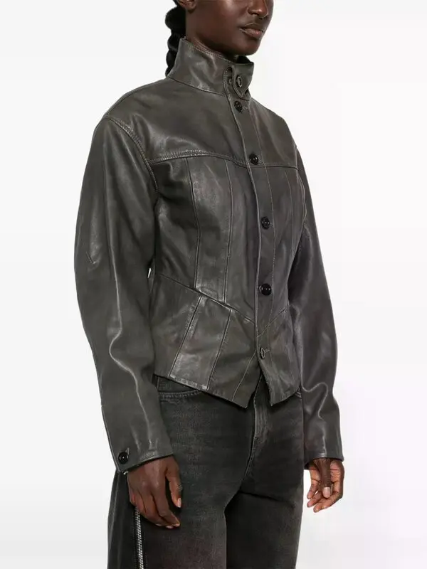 G-star Raw Button-up Leather Jacket