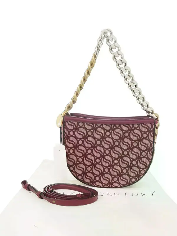 Stella McCartney 2010-2026 Medium Frayme S Wave Flap Satchel