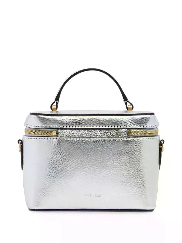THE BRIDGE Leather Shoulder Bag - Silver