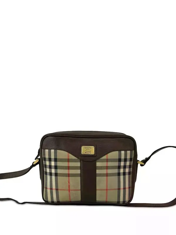 Burberry 20th Century Haymarket Check Canvas Crossbody Bag - Neutrals