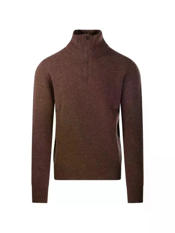 Altea Quarter-zip Ribbed-trim Sweater