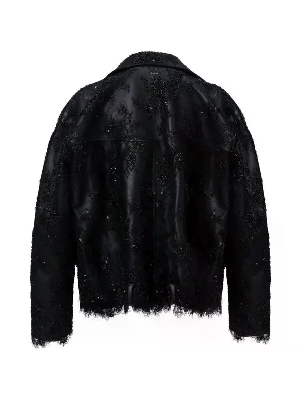 ALMAZ Night Out Sequin-embellished Floral-lace Jacket