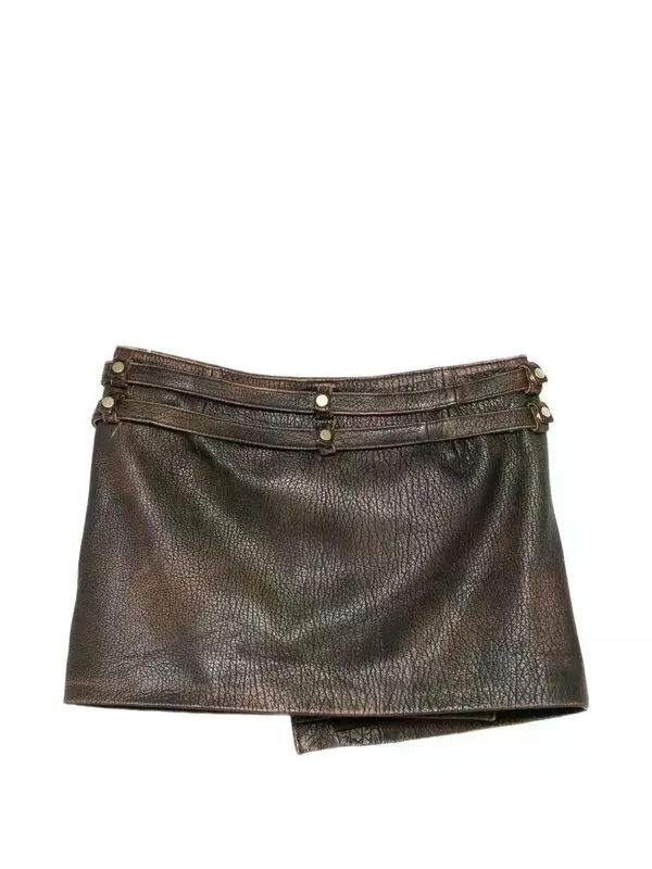 Cynthia Rowley Winona Leather Wrap Skirt