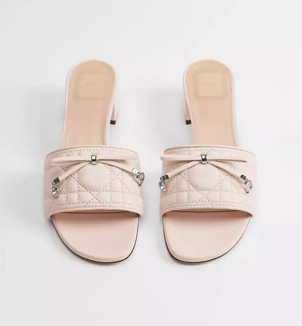 Dior Quilted Slide Heeled Sandals