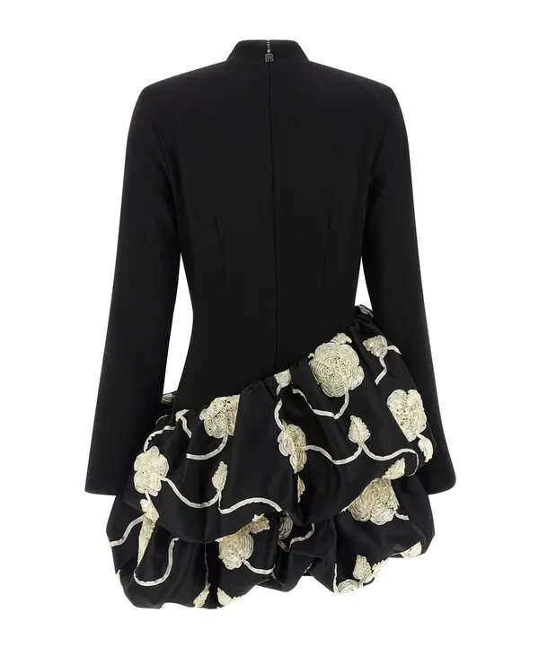 ROTATE BY BIRGER CHRISTENSEN 3d Flower Bubble Dress