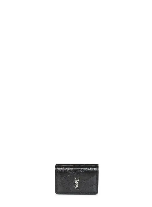 Saint Laurent Quilted Leather Wallet - Black