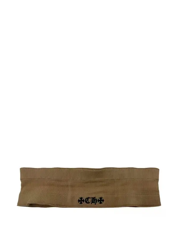 Chrome Hearts Ch Logo-embroidered Headband - Brown