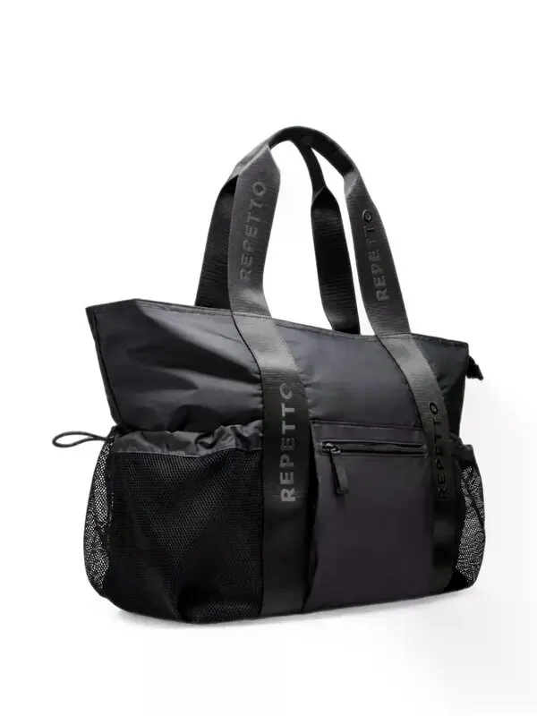 Repetto Logo-tape Mesh-panel Tote Bag