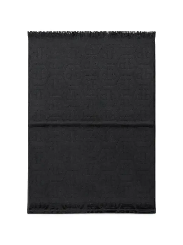 Philipp Plein Logo-jacquard Fringed Scarf