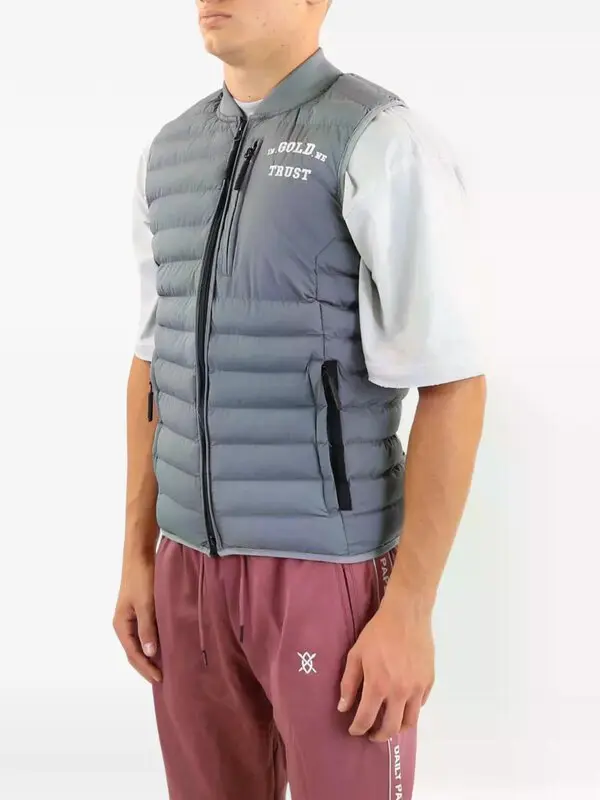 IN GOLD WE TRUST PARIS The Glory Logo-print Quilted Gilet