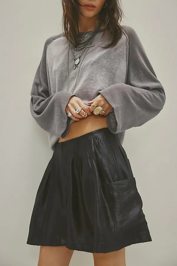 Free People Love Street Trouser Shorts - Black