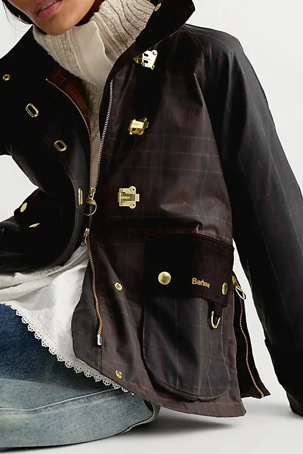 Barbour Hazelwood Checked Waxed Cotton Jacket