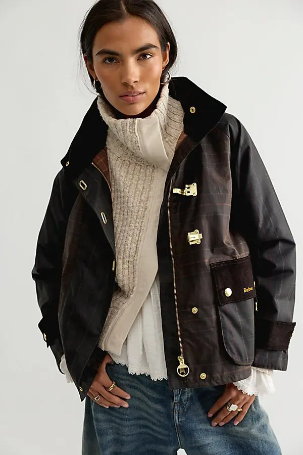 Barbour Hazelwood Checked Waxed Cotton Jacket
