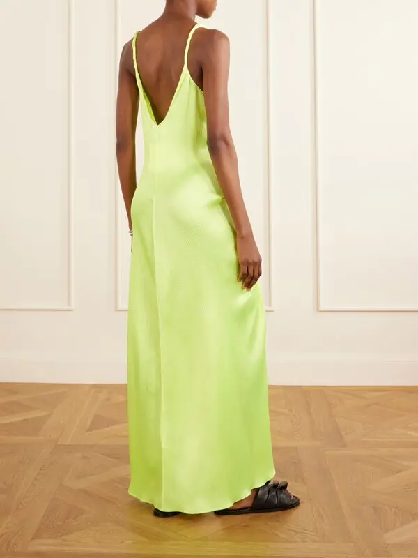 J.W.ANDERSON Knot-detail Crinkle-silk Maxi Dress