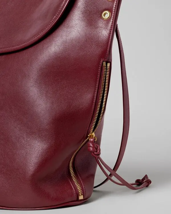 Celine Soft Triomphe Bucket In Shiny Lambskin