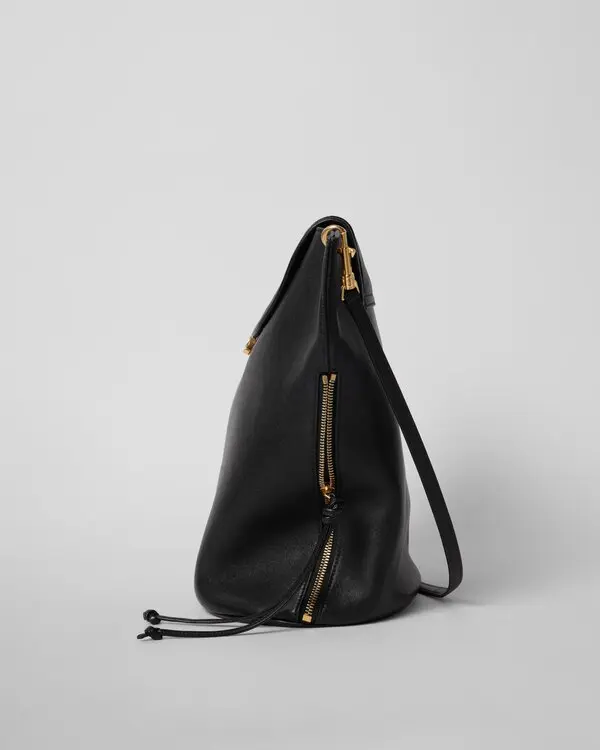 Celine Soft Triomphe Bucket In Shiny Lambskin