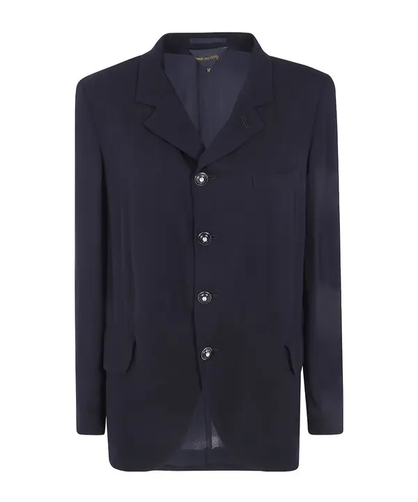 Comme Des Garçons Single Breasted Tailored Jacket - Black